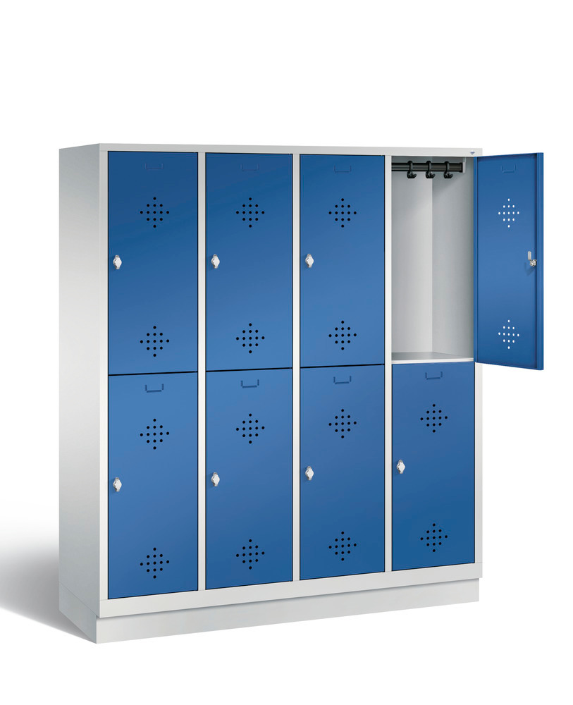 Double locker with base Cabo, 8 compartments, W 1590, D 500, H 1800 mm ...