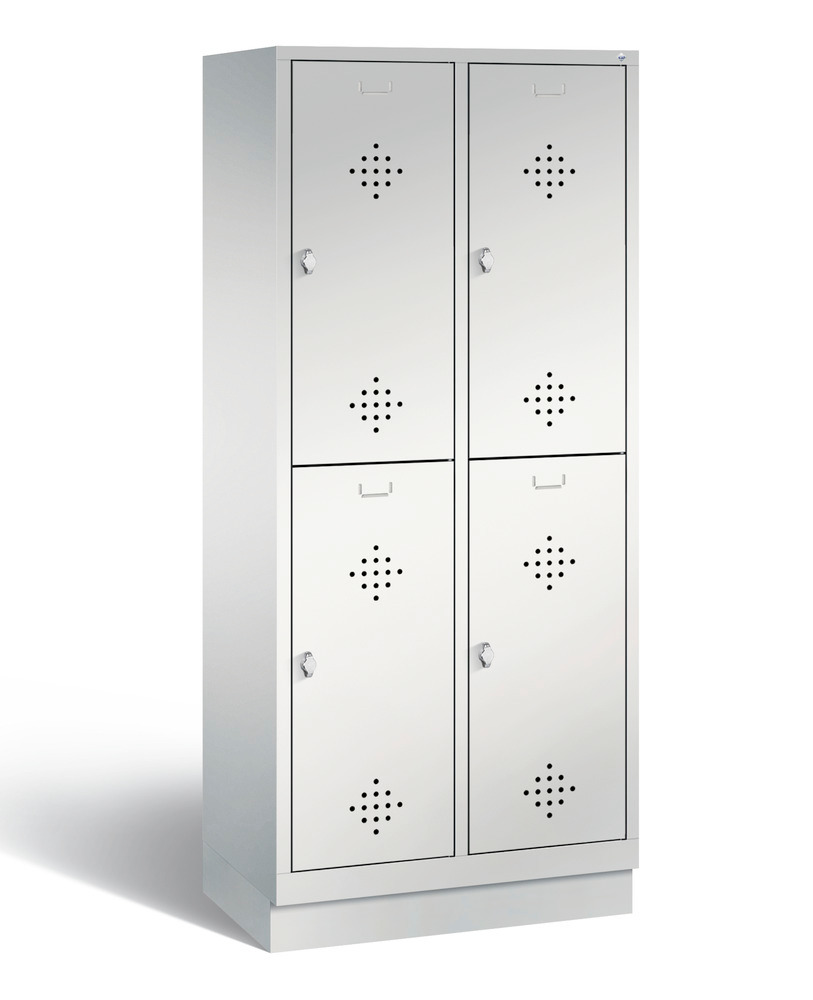 Double locker with base Cabo, 4 compartments, W 810, D 500, H 1800 mm ...