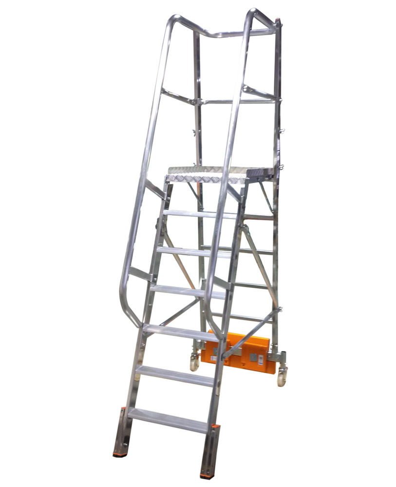 Scala compatta Vario, in alluminio con piattaforma, 7 gradini