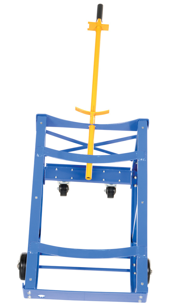 Rotating Drum Cart - Poly - 800 lbs Capacity - Steel Construction - Blue