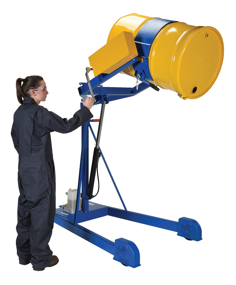 Drum Carrier - Hand Crank Rotator - Hydraulic Lift - Manual Foot Pump ...