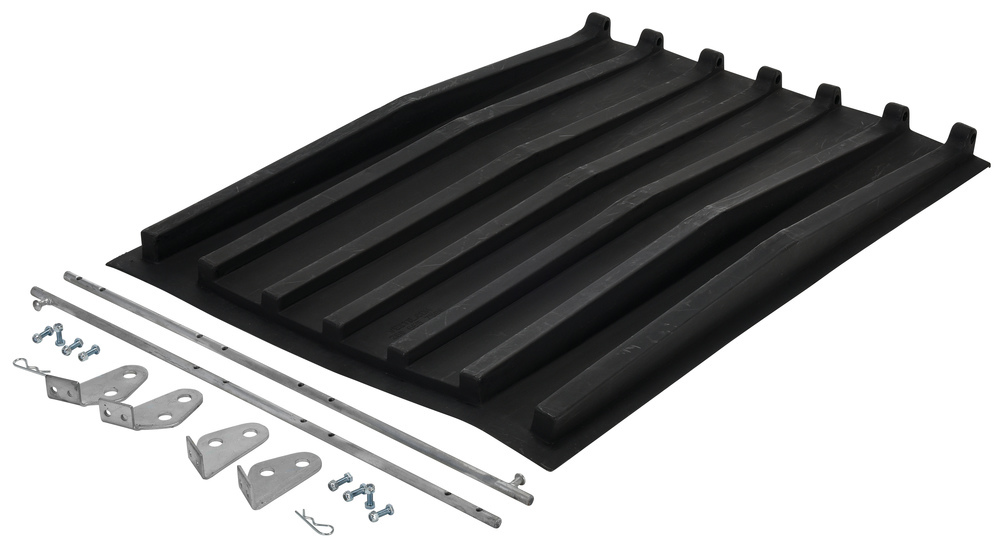 Poly Hopper Lid - for Size .5 - Style D - Crown for Water Drainage - Black