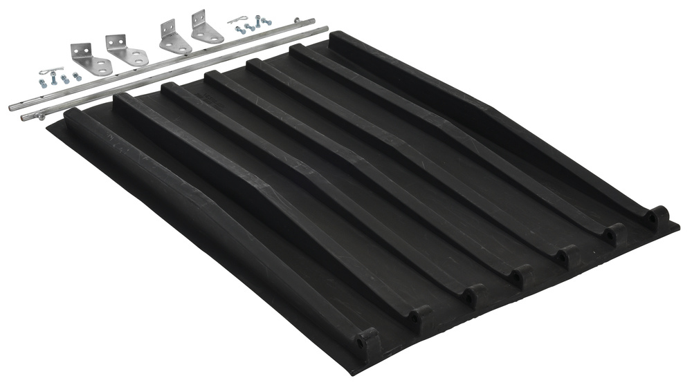 Poly Hopper Lid - for Size .5 - Style D - Crown for Water Drainage - Black