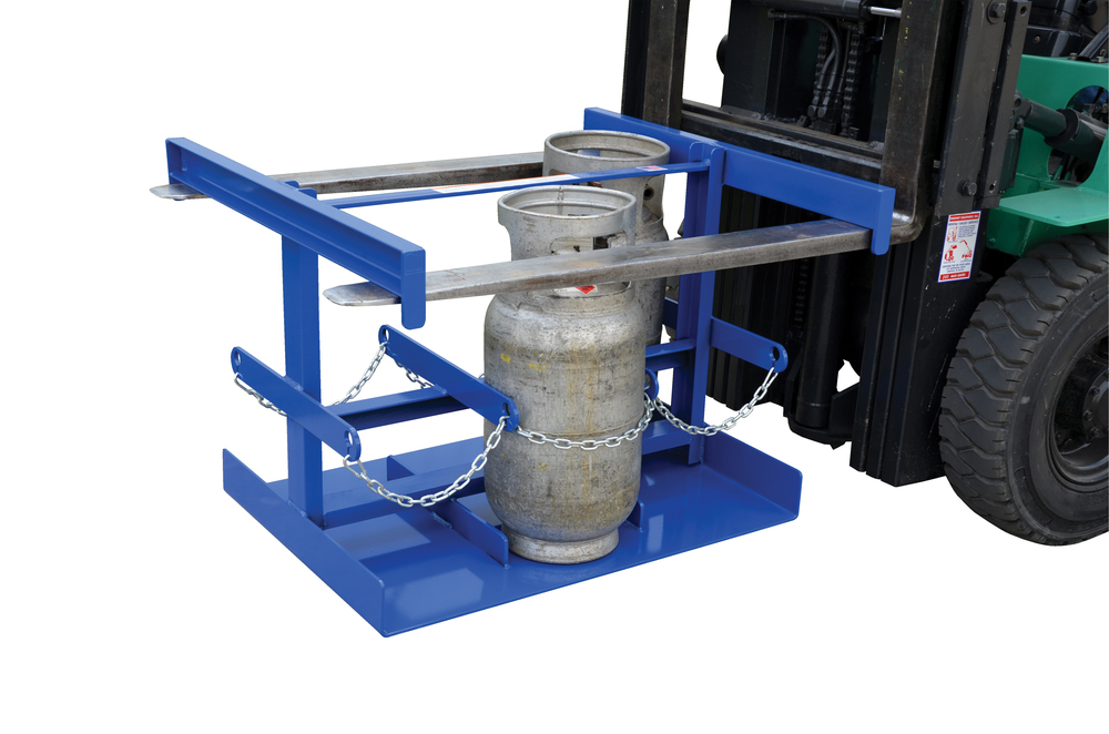 Gas Bottle Caddy - 6 Gas Bottles - Steel Construction - Forklift Accessible