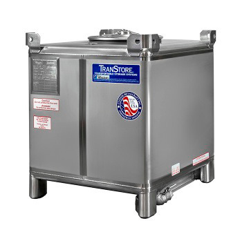 Stainless Steel IBC Tote - 550-Gallon - Minimal Maintenance - One-Piece ...