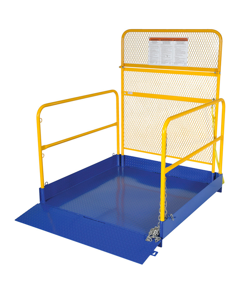 Forklift Loading Platform - with Handrails - Steel Construction - Blue ...