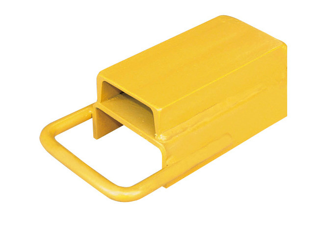 Fork Rear Spacer - 6 In Width - Push Pallets 2 or 3 Deep - Yellow