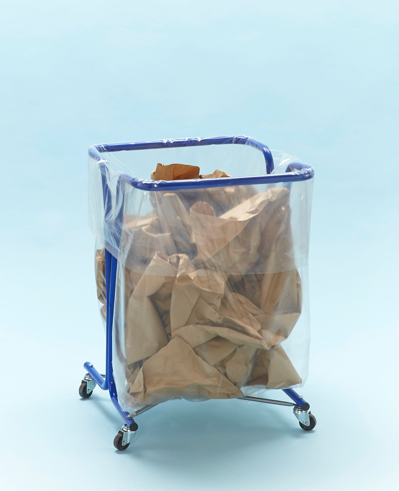 240 litre waste sack holder, mobile, blue