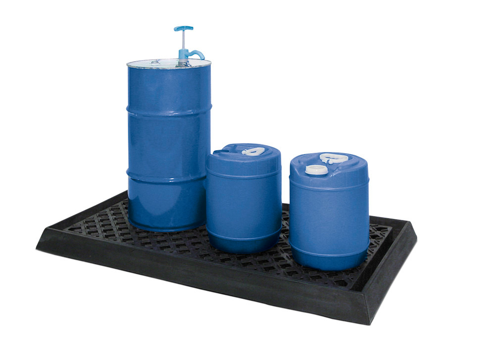 Lab Spill Tray - Poly Construction - Black Grating - Low Profile - 14 ...