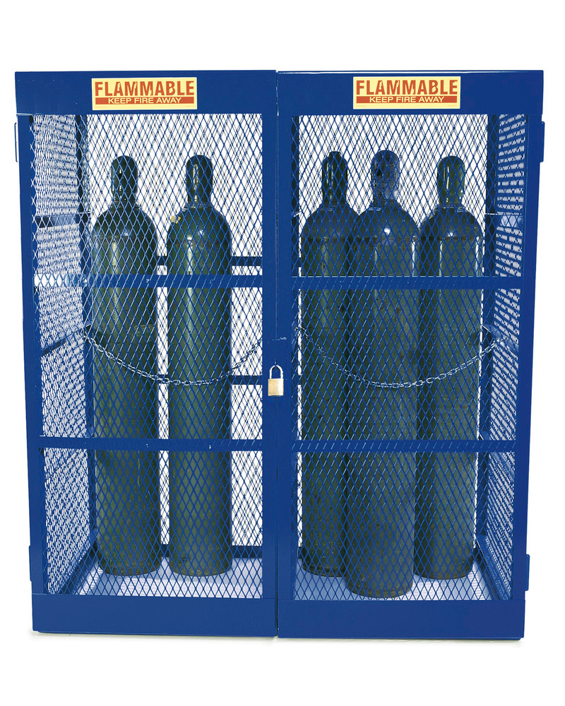 Gas Cylinder Cage - Vertical - 10 to 20 Cylinders - Lockable Cage ...