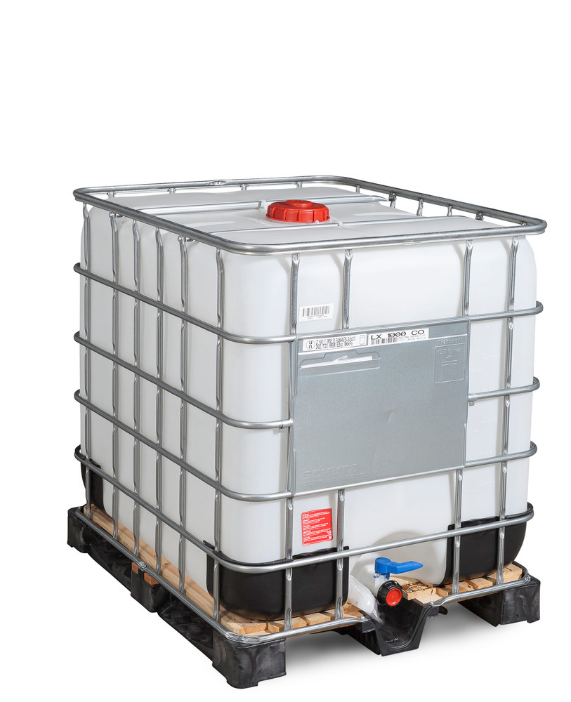 Recobulk IBC hazardous goods container, wooden pallet, 1000 litre ...