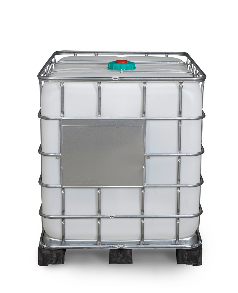 Vaarallisten aineiden IBC-kontti, Ex-malli, PE-lava, 1000 l, aukko DN150, poistoputki DN50