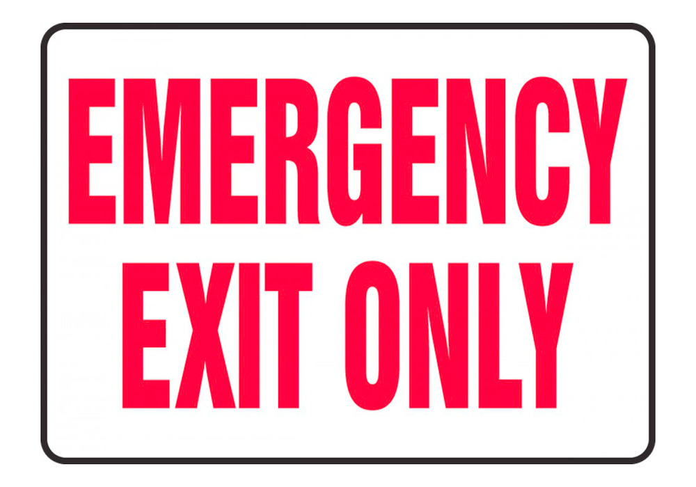 Safety Sign: Emergency Exit Only - Aluminum