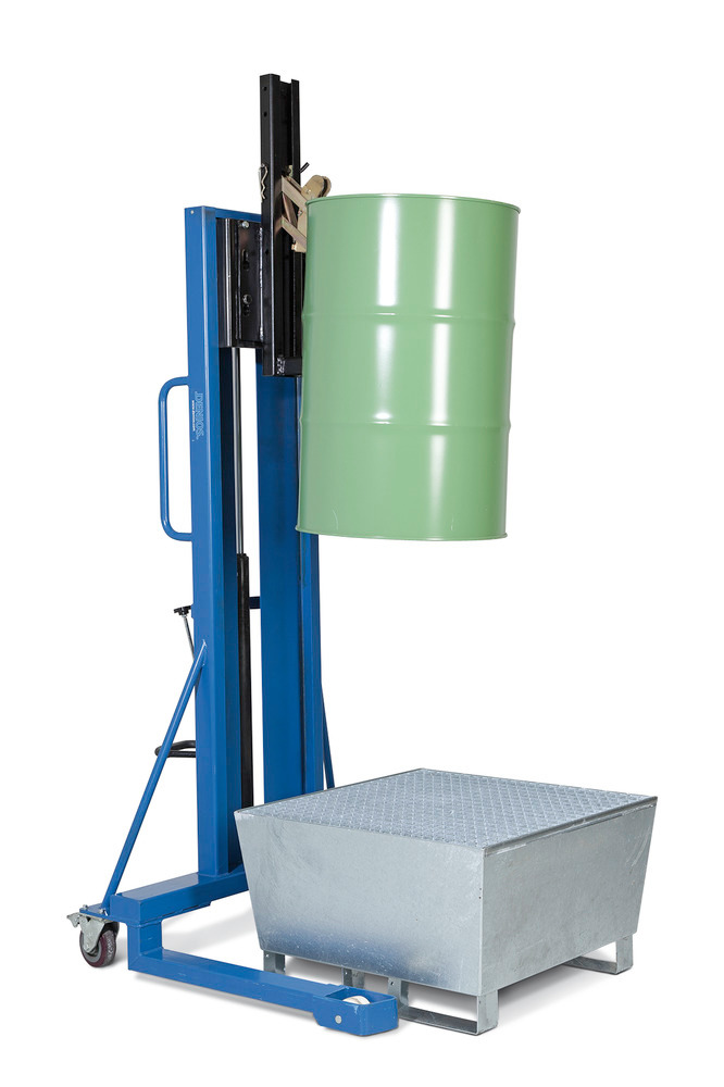 Fassheber Servo, Fassgreifer, 60- bis 200-l-Stahlfässer, Fahrwerk breit ...