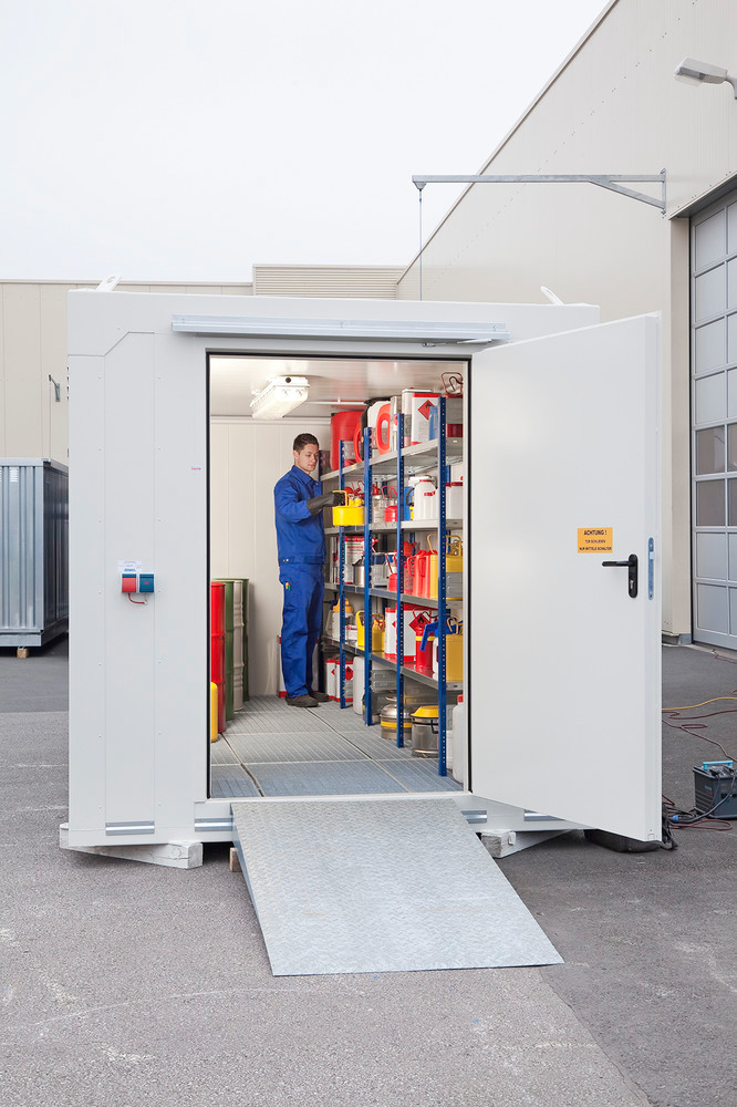 Rampa di accesso per Modul-Container WHG/MC-Vario, zincata, accessibile ...