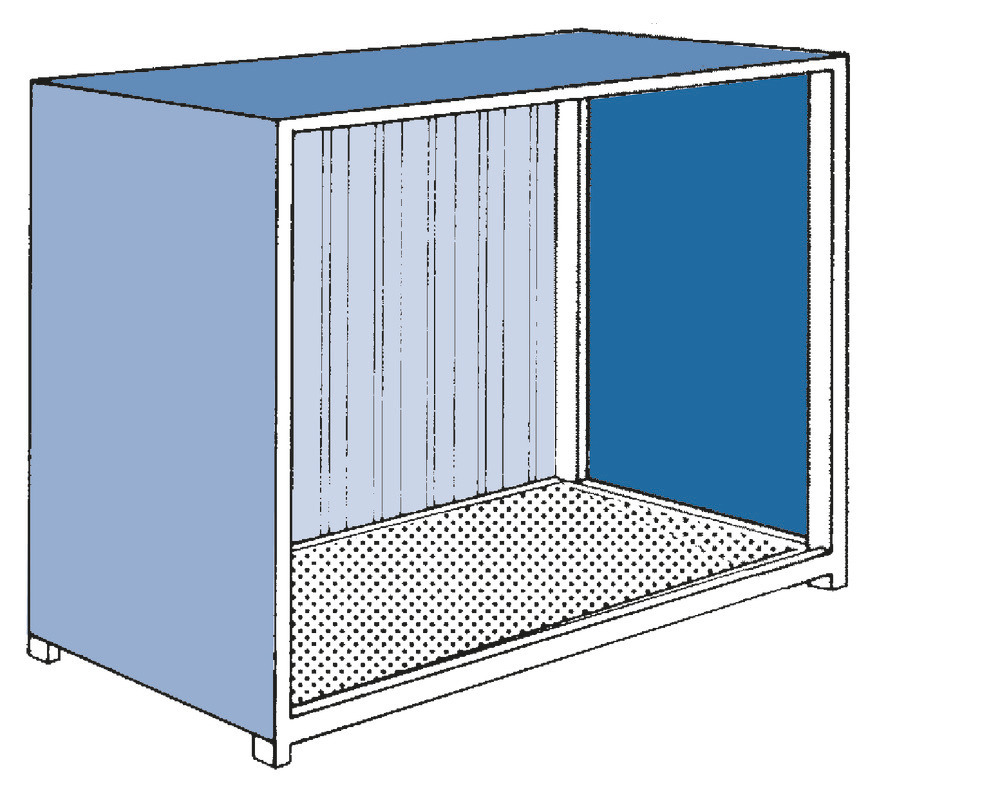 Hazardous materials store BS, storage container with shelving