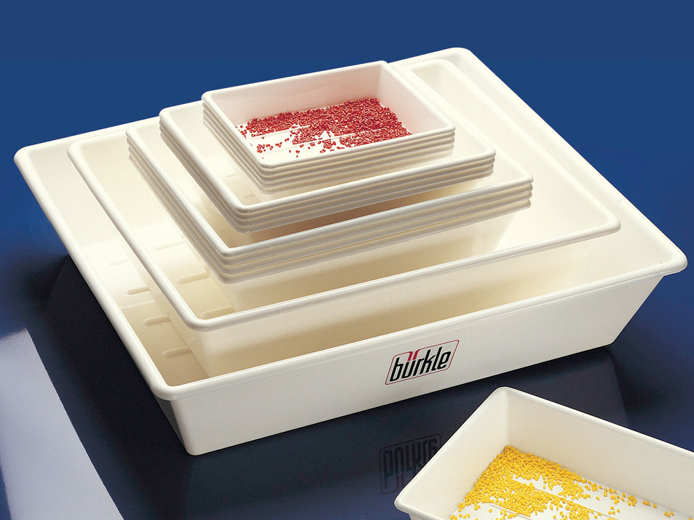 Laboratory tray, PP white, in. LxW 130x180mm, 0,5l