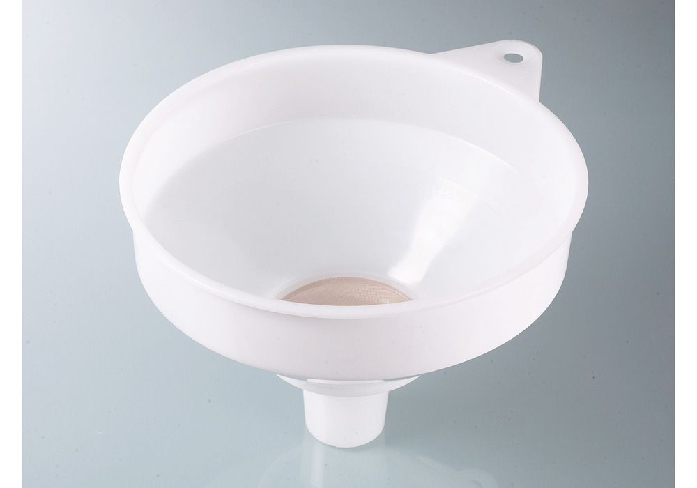 Powder funnel, PE, outer-Ø 253 mm, outlet-Ø 50 mm