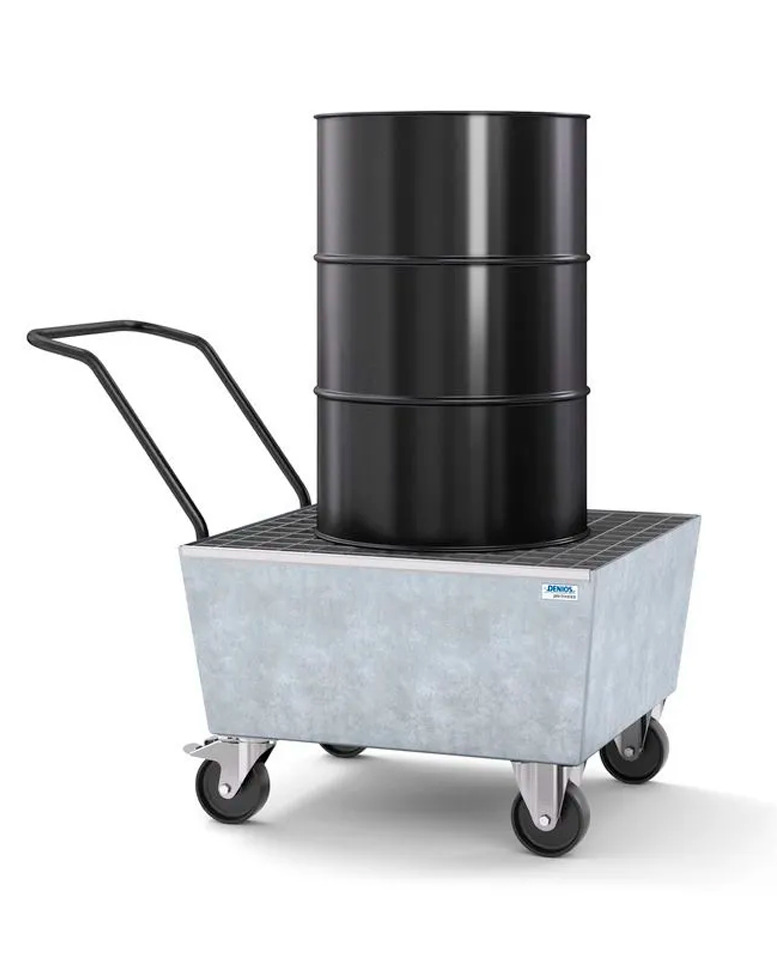 Spill Cart - 1 Drum Capacity - Galvanized Steel Construction ...