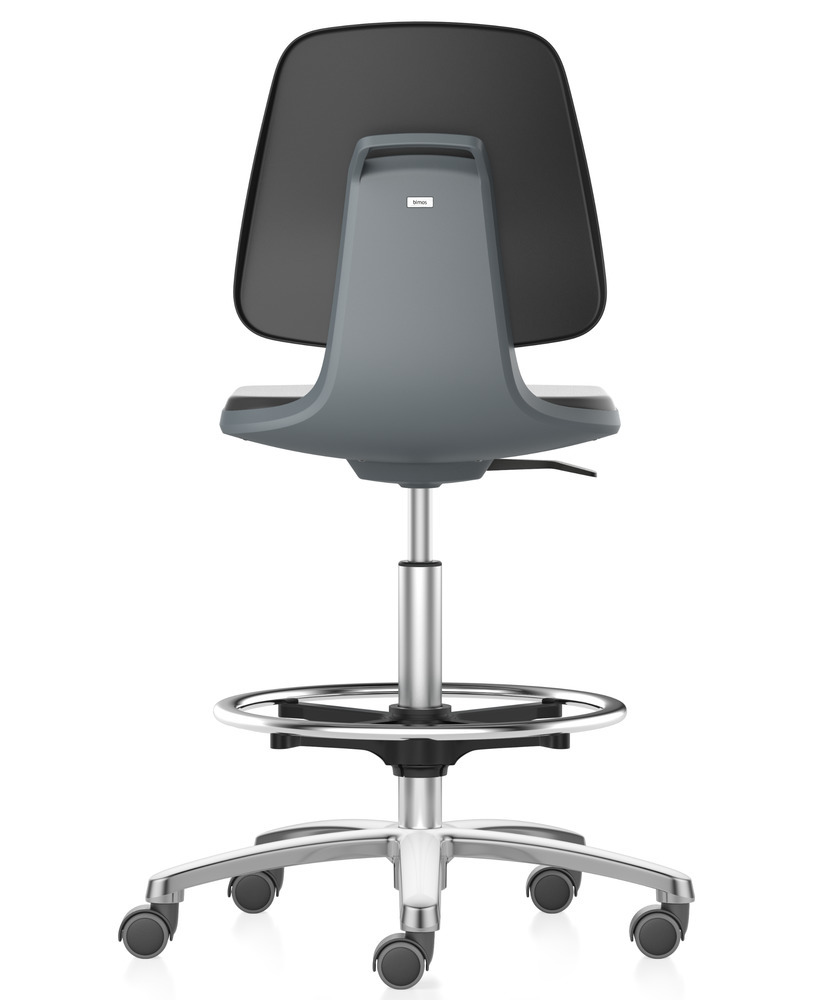 Bimos Smart lab and industrial chair, seat shell anthracite, seat ...