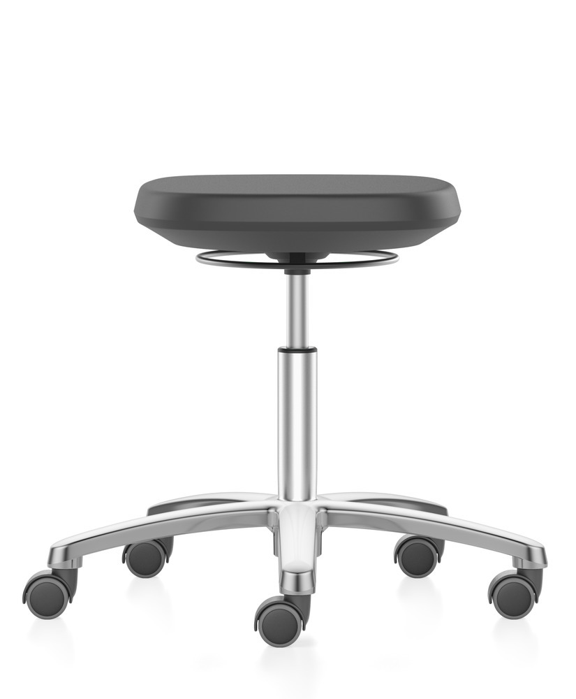 Bimos Smart laboratory and industrial stool, with PU foam seat, black