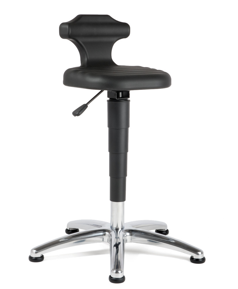 Bimos ESD Sitz- und Steh-Stuhl, mit PU-Polsterung in schwarz, Sitzhöhe bis 780 mm