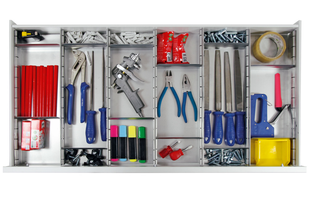 Skuffeinddelere, til skuffehøjde 100 mm, 18 stk.