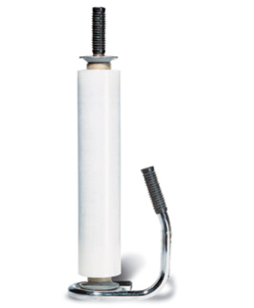 Hand dispenser for stretch films in chrome, with 2 ball bearings