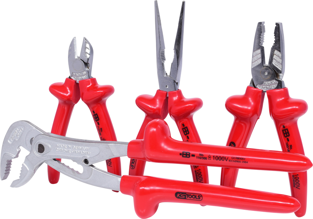 KS Tools pliers set, 1000 V, variant 1, dip insulation