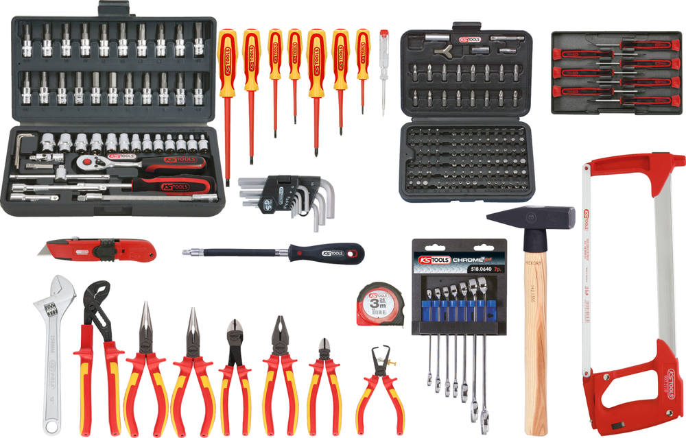 KS Tools Elektriker-Werkzeugkoffer, Premium, 1000 V, 195-teilig, ABS ...
