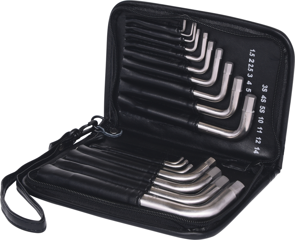 KS Tools allen key set, titanium, 17 pieces, 1.5 - 14 mm, hexagon ...