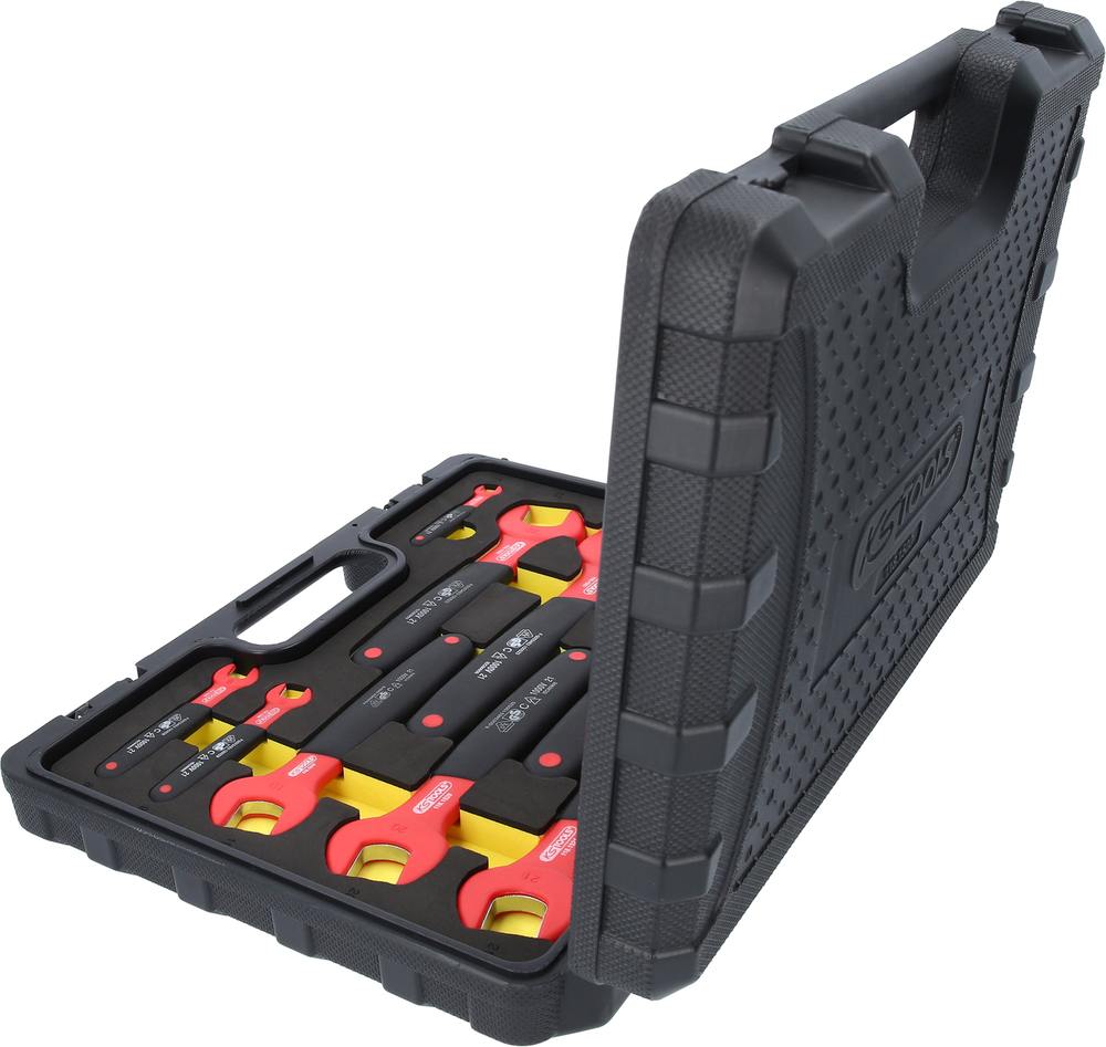 KS Tools open-end wrench set, 1000 V, 7 - 24 mm, 18 pieces, in plastic ...