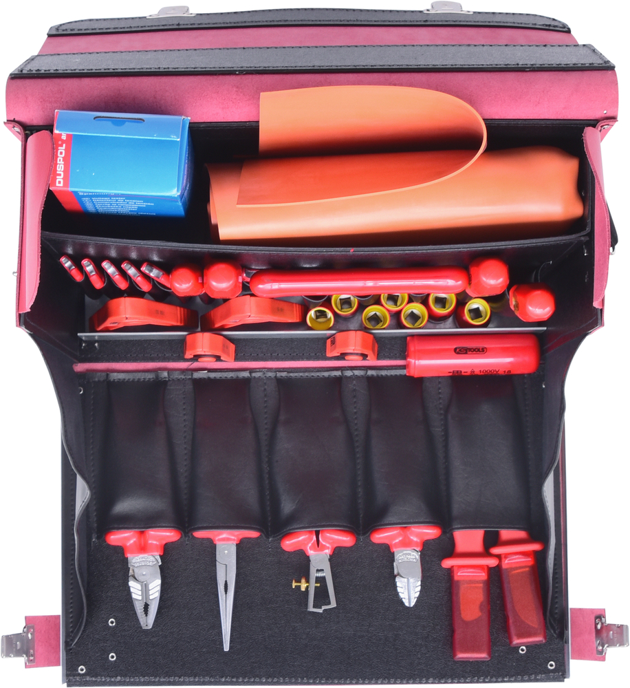 KS Tools electrician's tool box, 1000 V, 36 pieces, cowhide case, dip ...