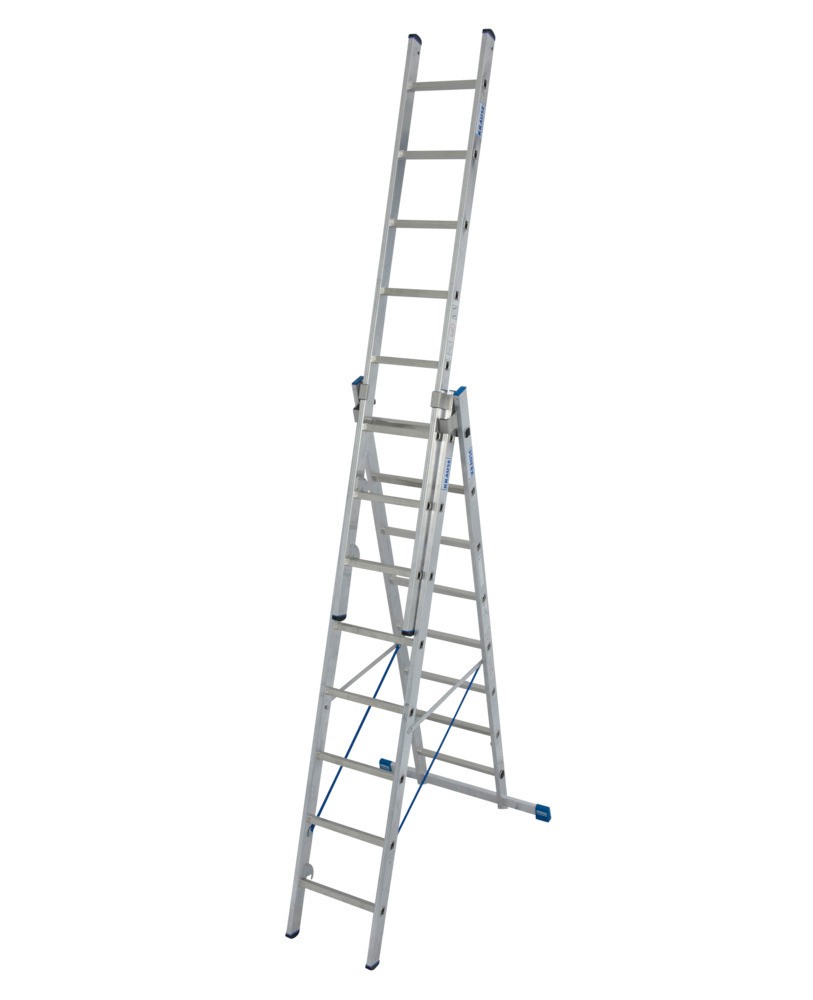 Scala multiuso in alluminio, con 3 x 8 pioli