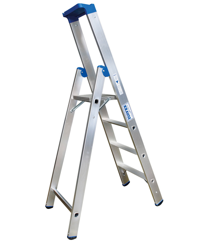 Scala a libro in alluminio, con 4 gradini